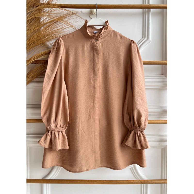 Jual BLUS POLO LINEN FUL KANCING TANGAB MODEL BUNGA BY BALILA , BLUS ...