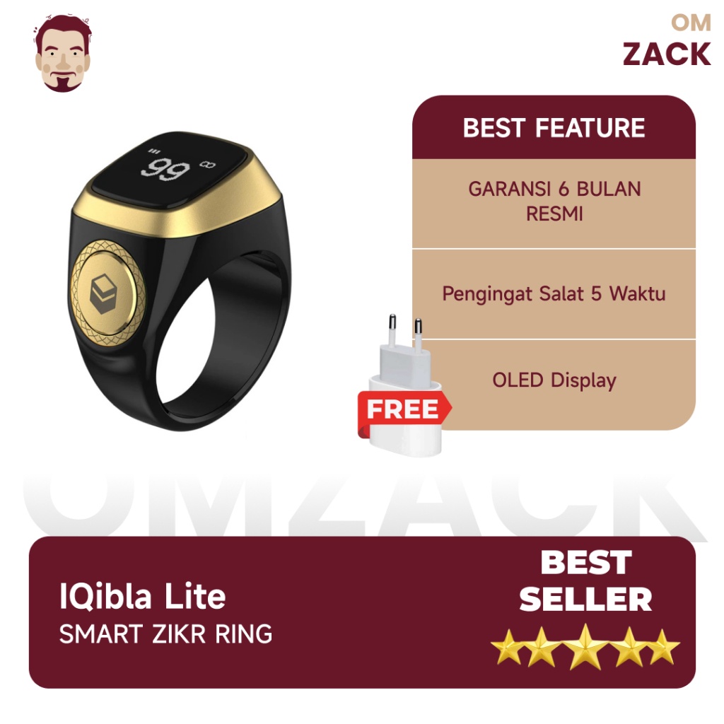 Jual Buruan Beli iQibla Zikr Smart Ring Lite Cincin Tasbih Digital | Shopee Indonesia