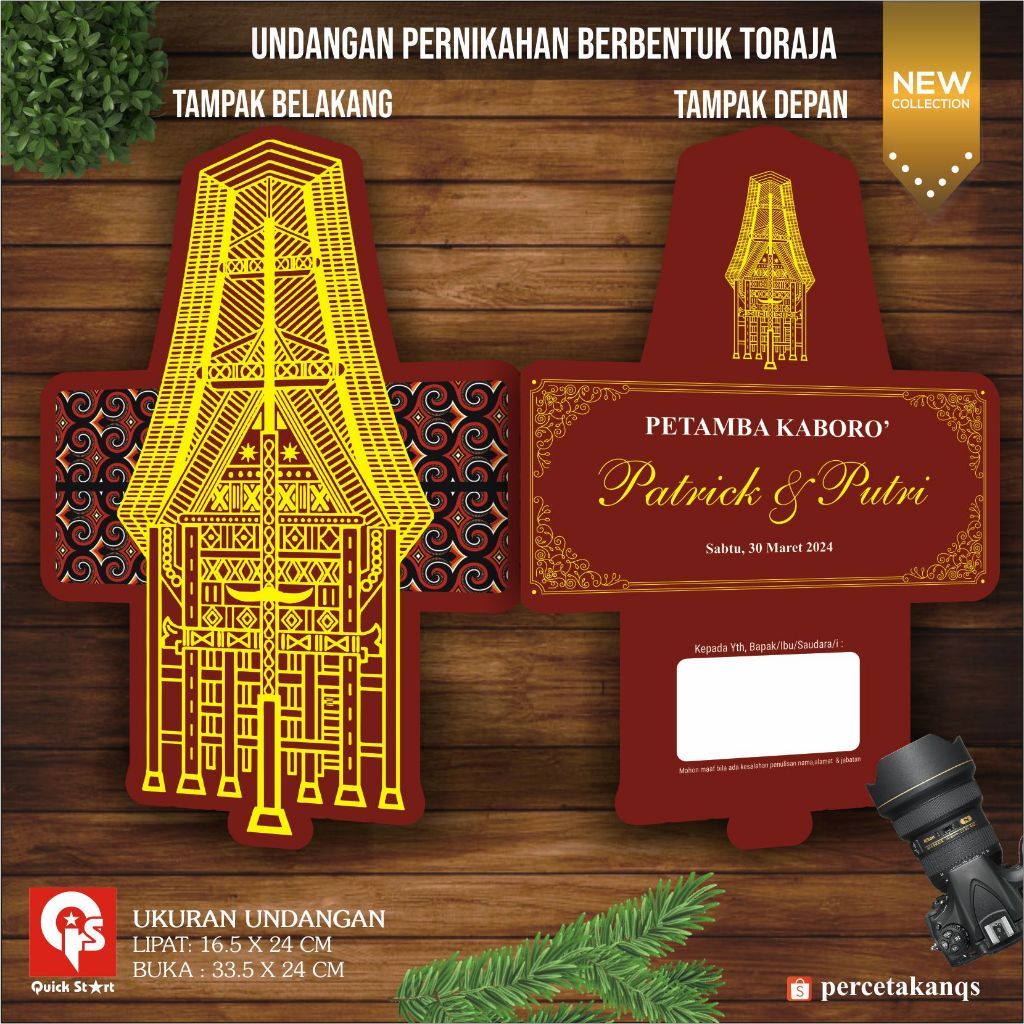 Jual Undangan Pernikahan Bertema Toraja | Shopee Indonesia