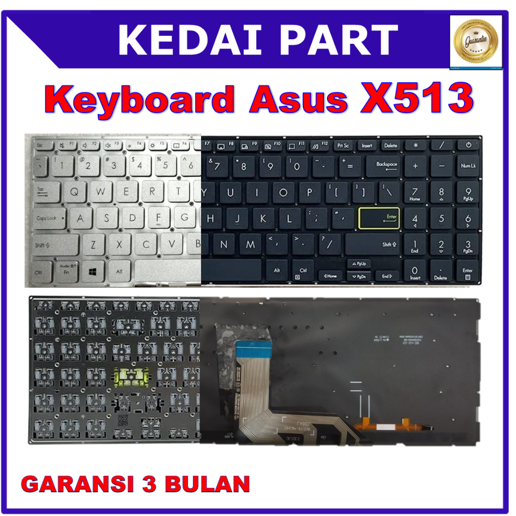 Jual Keyboard Asus Vivobook Ultra 15 X513 K513 M513 S15 V5050 M5600 S5600 Silver Backlight ...