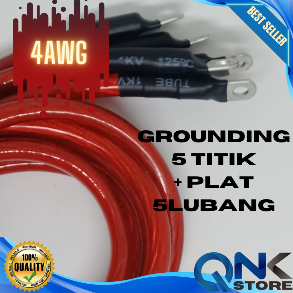Jual Kabel Grounding 5 Titik 4 AWG Merah Kabel Negatif Kabel Massa Full ...
