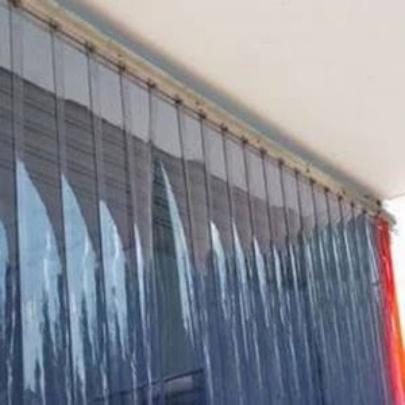 Jual Tirai PVC Curtain blue clear / bening Paket Lebar= 1 meter, Tinggi ...