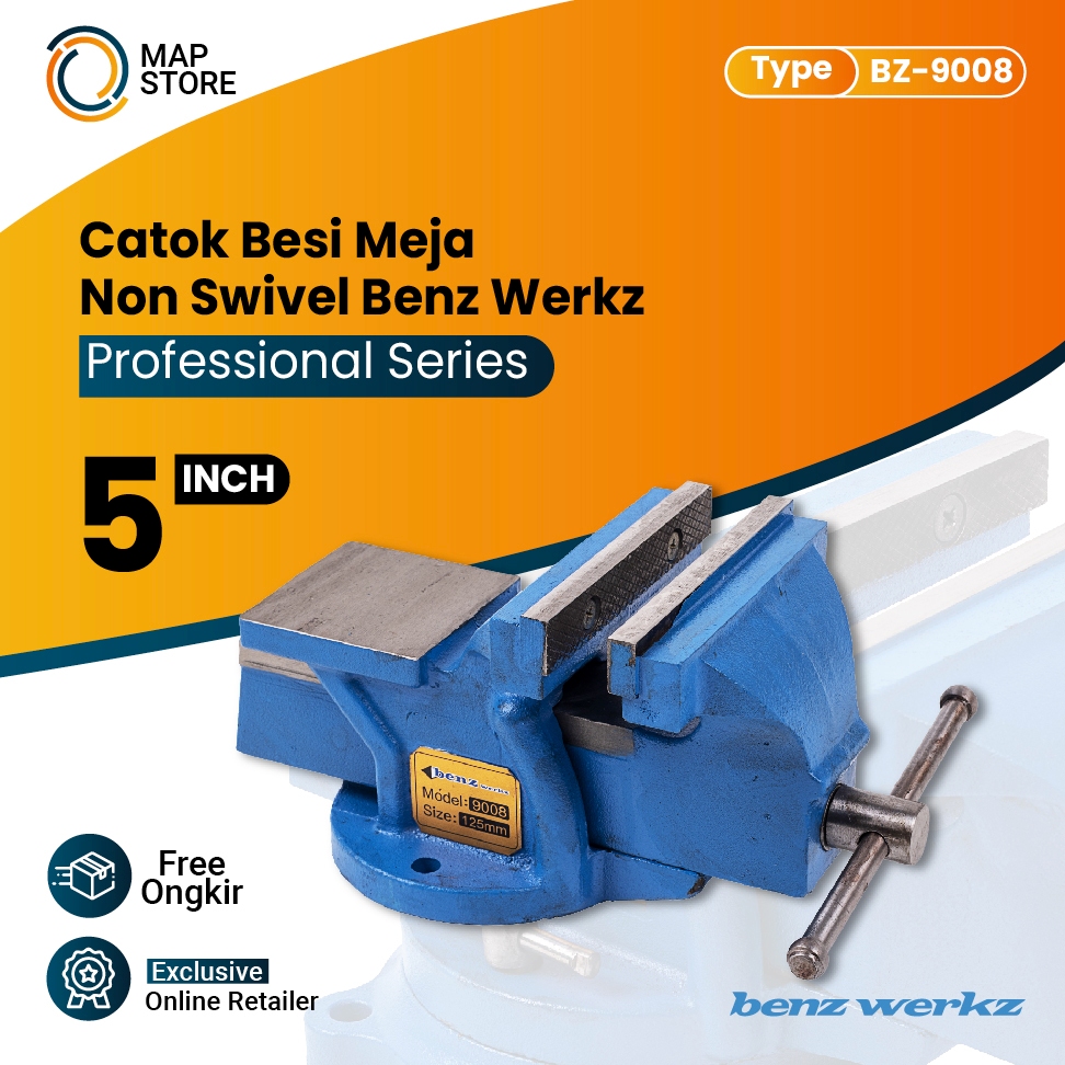 Jual Ragum / Catok Besi 5" / Catok Meja / Vice table Benz Werkz 5 inch ...