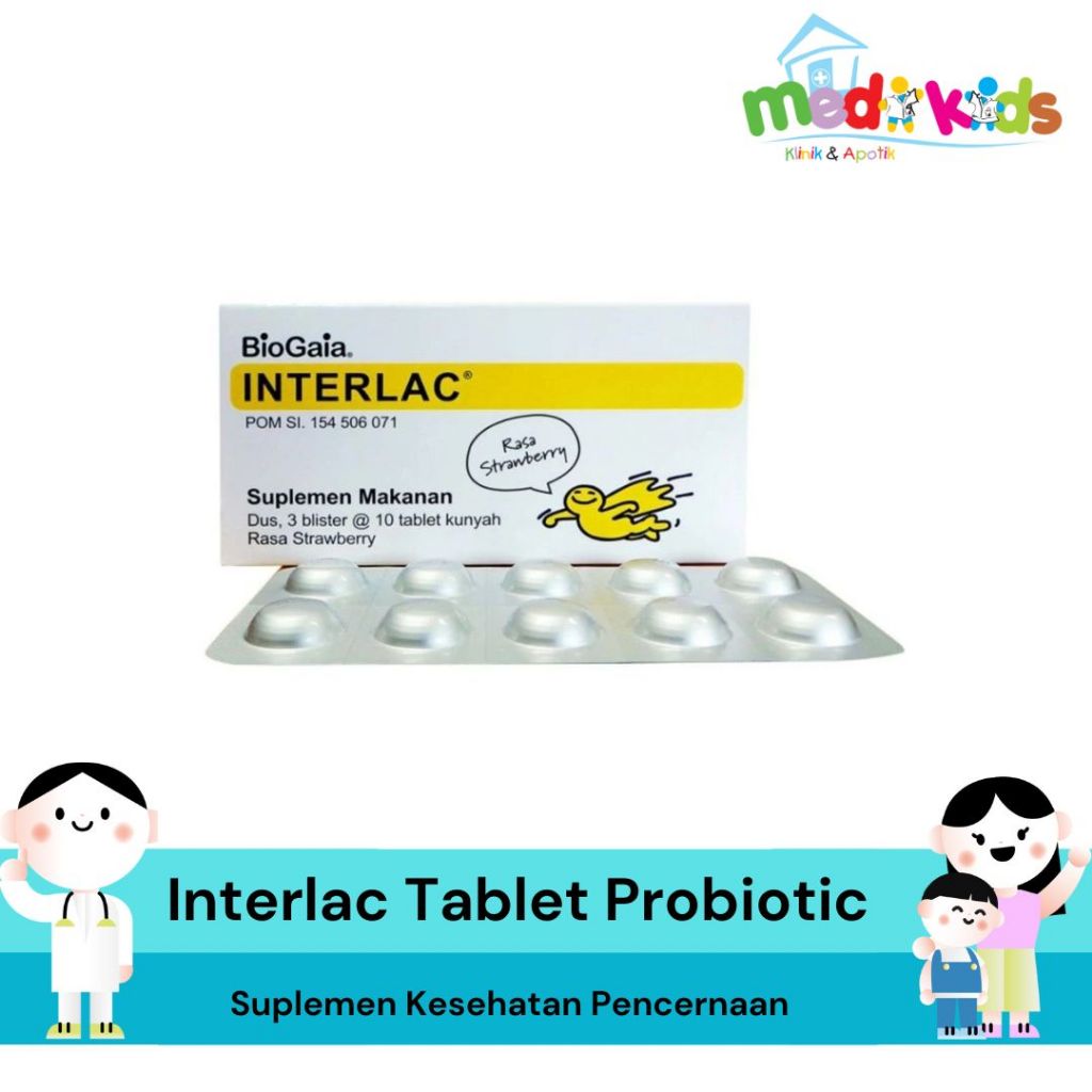 Jual Interlac Tablet Kunyah Chew Probiotik Probiotic Anak (per tablet ...