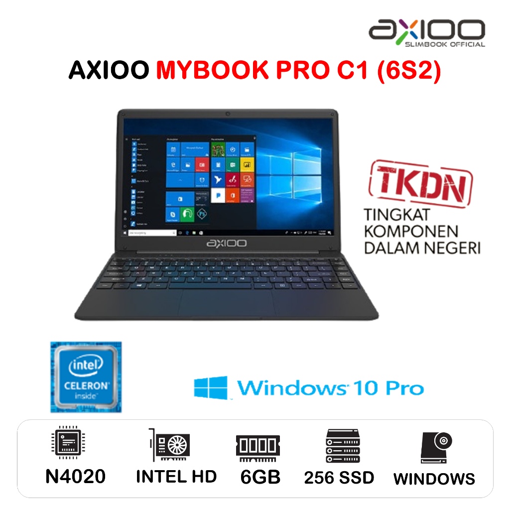 Jual LAPTOP AXIOO MYBOOK PRO C1 (6S2) N4020 6GB 256 SSD Windows 10 ...