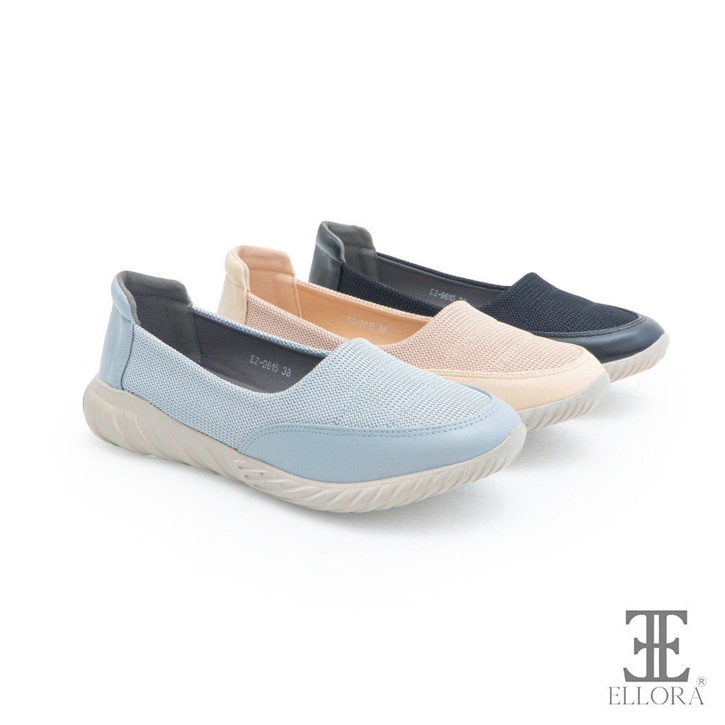 Jual ELLORA EZ-9615 Sepatu Slip On Wanita Import 3cm | Shopee Indonesia