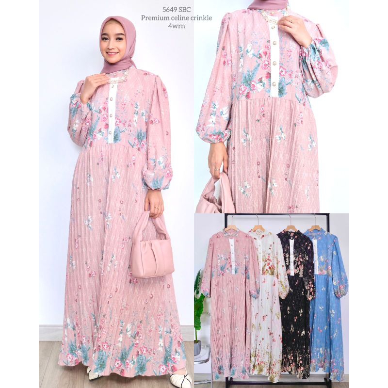 Jual Gamis Premium Celine Crinkle | Dress Maxxi BKK Bangkok | Baju ...