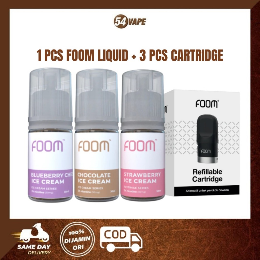 Jual Paket Bulanan Liquid Foom Ice Cream Series + Cartridge Foom Pod X ...