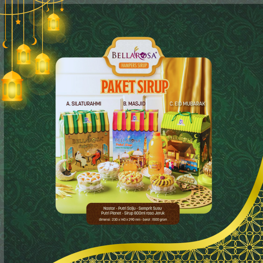 Jual BELLAROSA PAKET SIRUP / KUE KERING / HAMPERS PARCEL LEBARAN 2024 ...