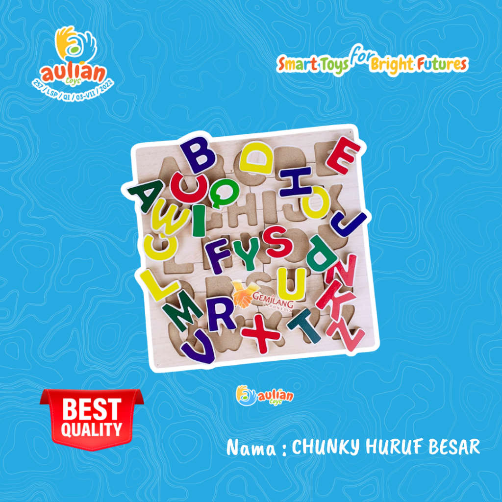 Jual CHUNKY 20 X 30 HURUF BESAR MAINAN KAYU/ MAINAN EDUKASI / ALAT ...
