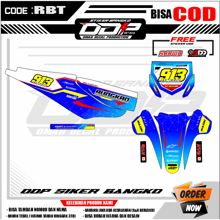 Jual Decal RBT dekal stiker striping TERBARU OMAH DECAL stiker motor ...