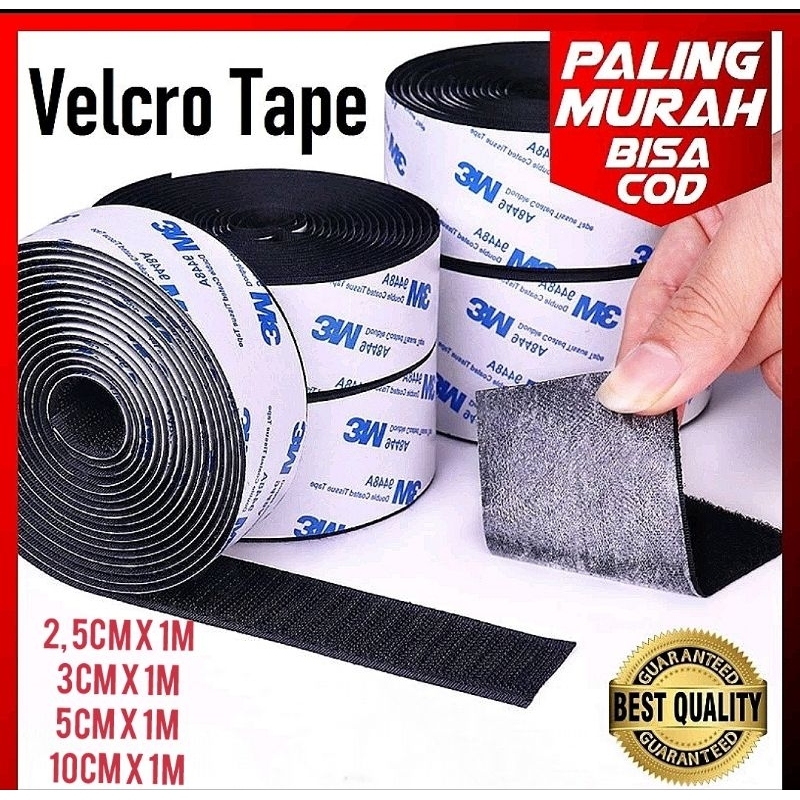 Jual Vellcro Perekat Adhesive Double Tape 2,5cm 3cm 5cm 10cm per meter ...