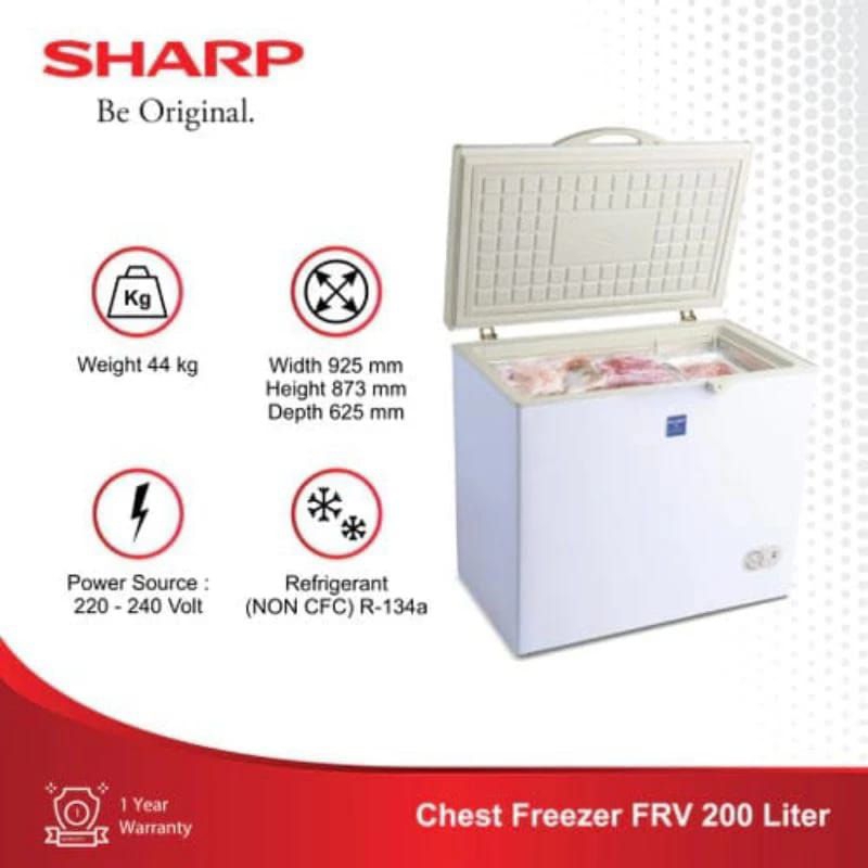 Jual Chest freezer box 200 liter SHARP FRV-200 | Shopee Indonesia
