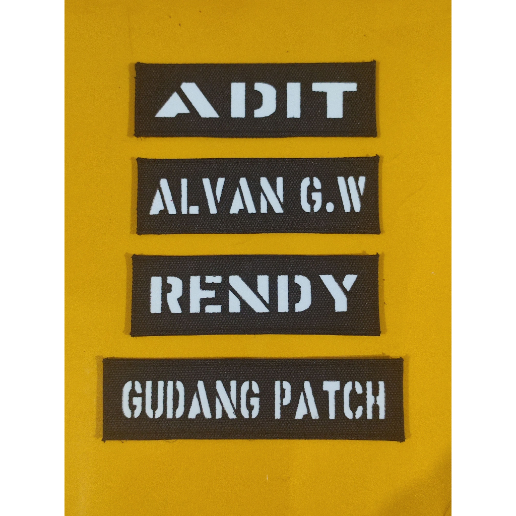 Jual PATCH LASER CUT NAMETAG CUSTOM/PDH/PDL - ukuran bisa request ...