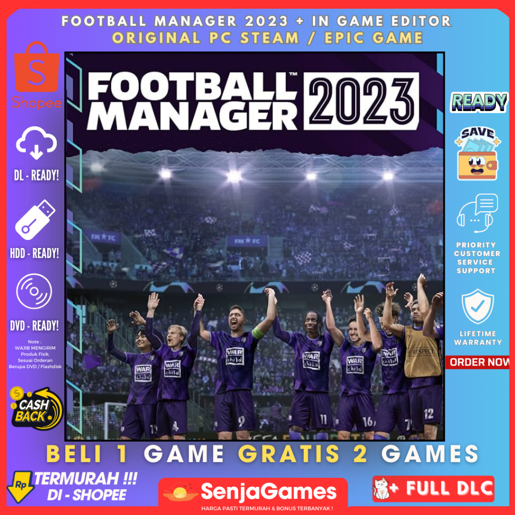 Jual FOOTBALL MANAGER 2024 / FM 24 + IN GAME EDITOR ORIGINAL PC GAMES | Shopee Indonesia