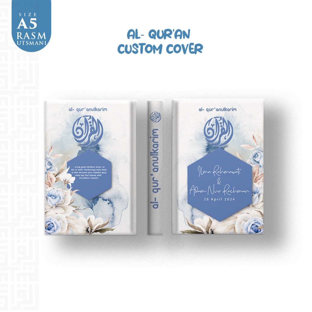 Jual Al Quran Custom Nama+ Cover Hadiah Pernikahan | Hantaran ...
