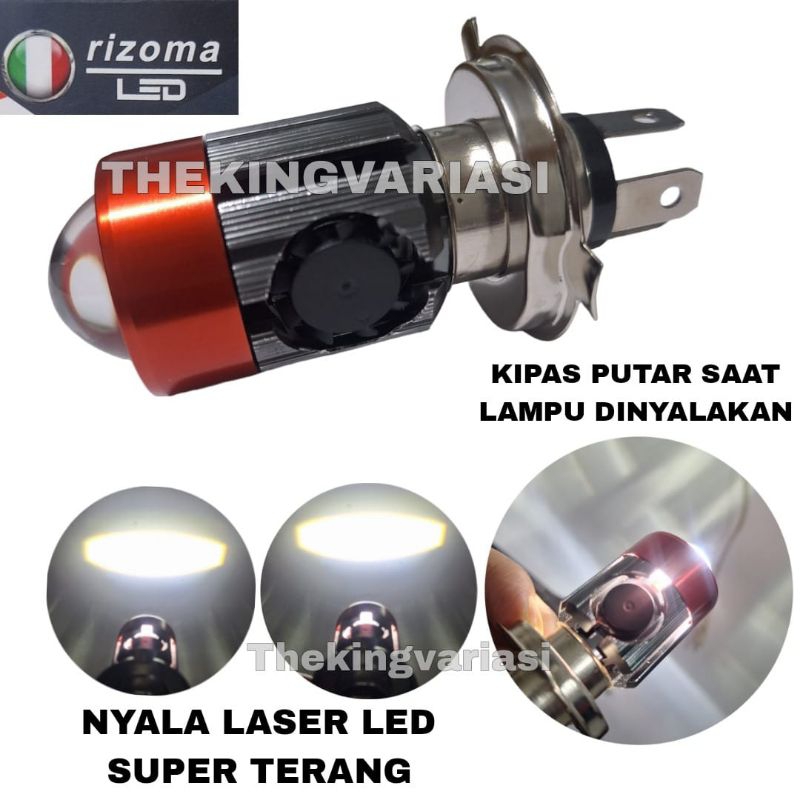 Jual Lampu utama motor led h4 laser ac dc / Lampu depan motor led h4 super terang / Lampu utama ...