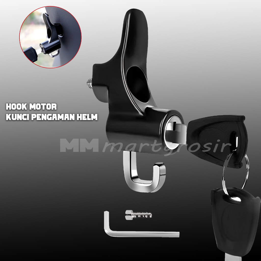 Jual Hook Motor / Kunci Pengaman Helm & Stang Motor / Kunci Anti Maling | Shopee Indonesia