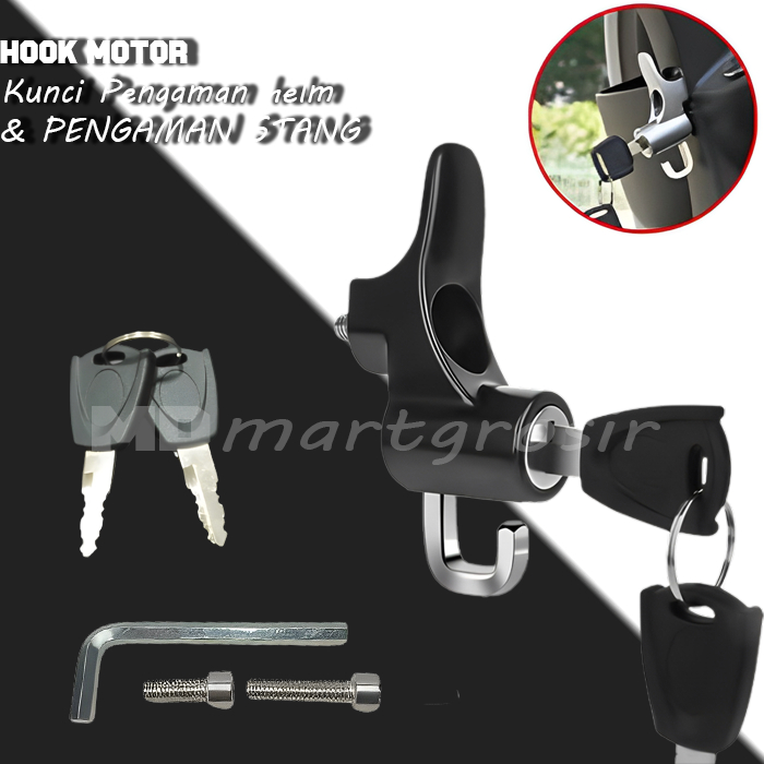 Jual Kunci Pengaman Helm & Stang Motor * Hook Motor * Kunci Anti Maling ...