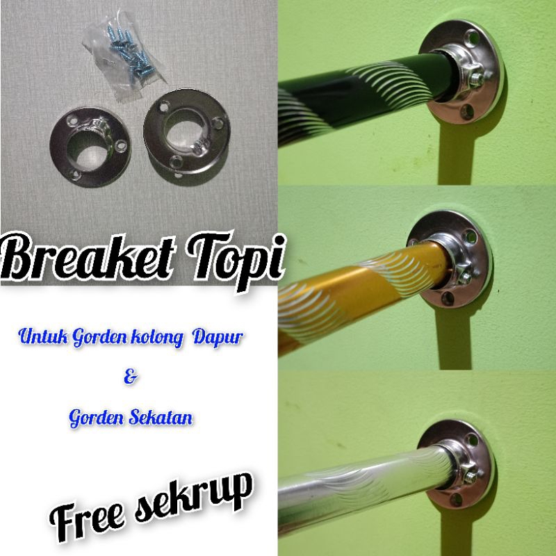 Jual Breaket Topi Tempel Dinding Sudut Tiang Gorden sekatan ruangan ...