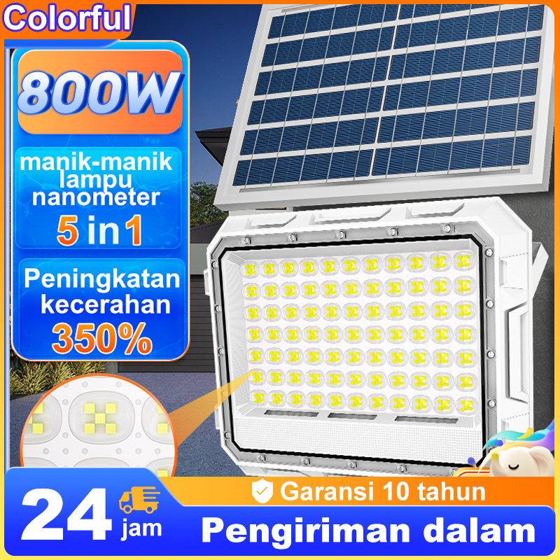 Jual 【Garansi 10 tahun】 lampu tenaga matahari 600W lampu sorot solar cell led lampu panel surya ...