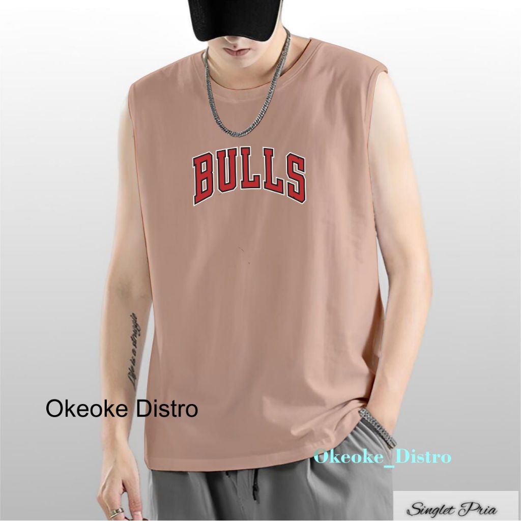 Jual Kaos Singlet Pria Dewasa Bullss Tanpa Lengan / Size M,XL,XXL ...