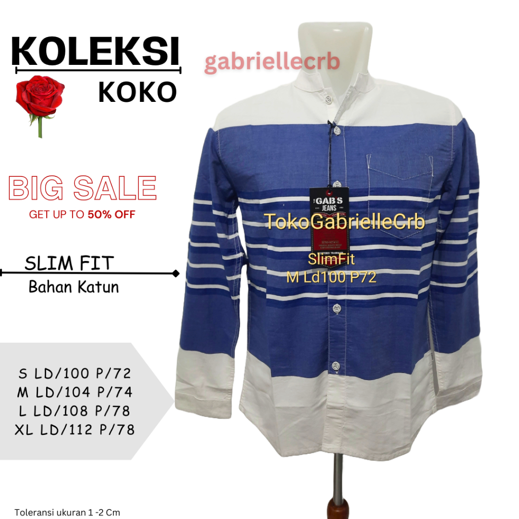Jual Gabrielle / Gabs Original Kemeja Koko Ori 100% | Shopee Indonesia
