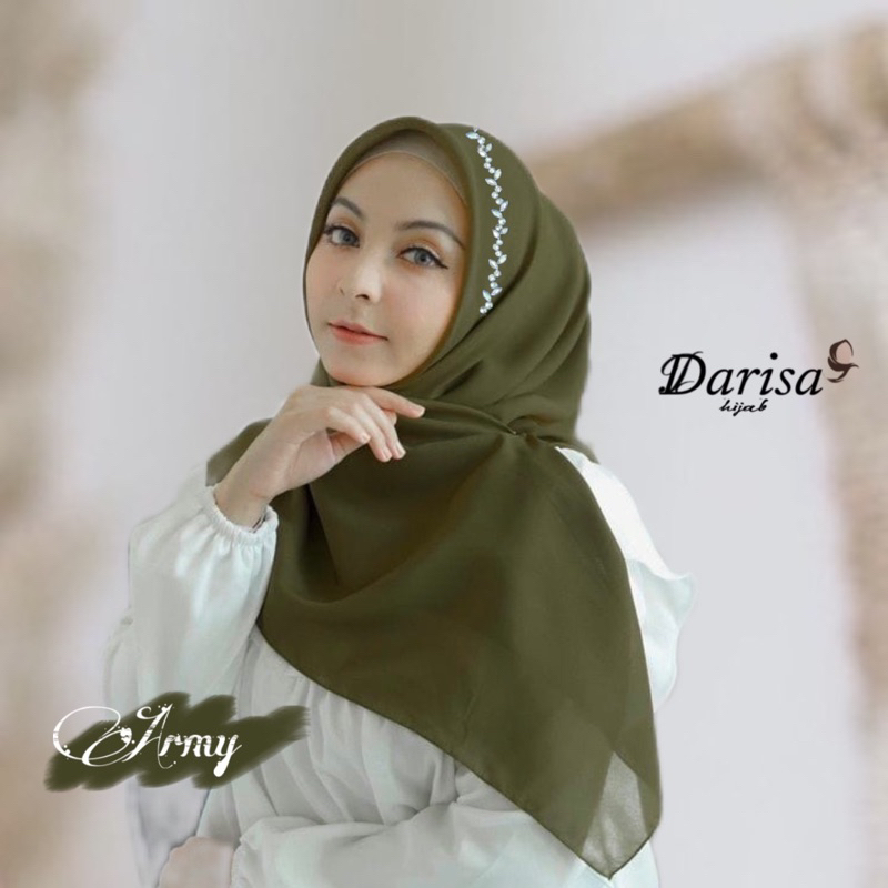 Jual BANDO DAUN HIJAB SEGIEMPAT VOAL SWAROVSKI BANDO BEADS BAHAN PARIS ...
