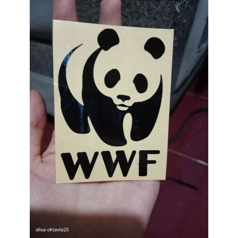 Jual stiker cutting logo timbul WWF bisa custom | Shopee Indonesia