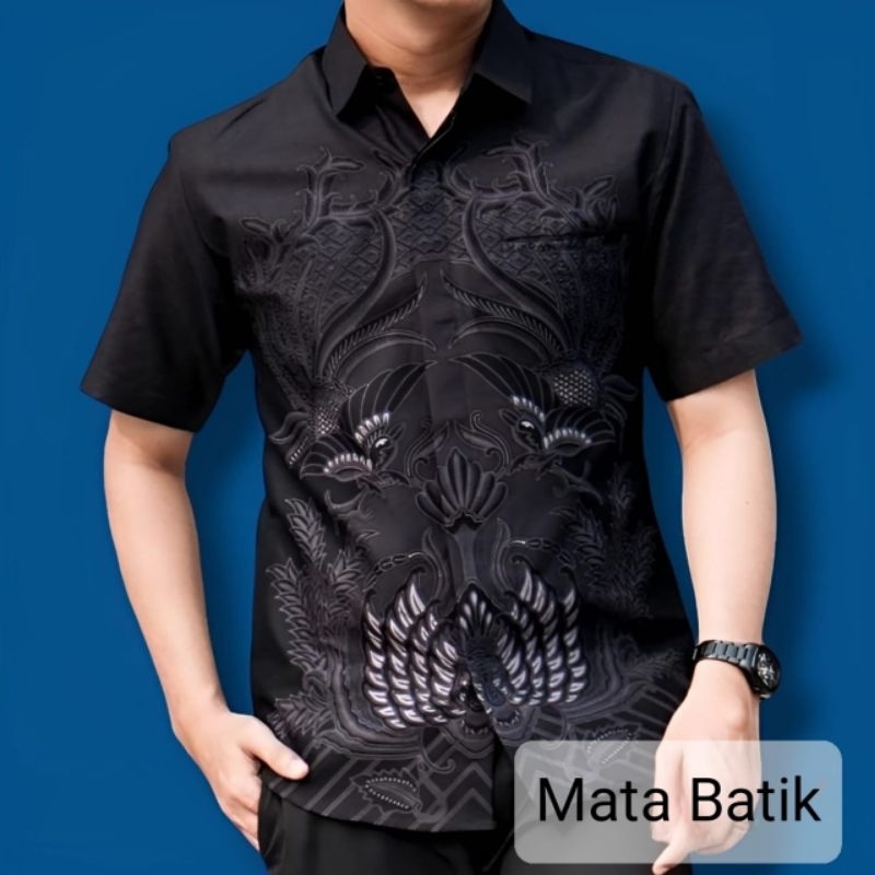 Jual Kemeja Batik Pria Modern Lengan Pendek Modis Trendy Masa Kini ...