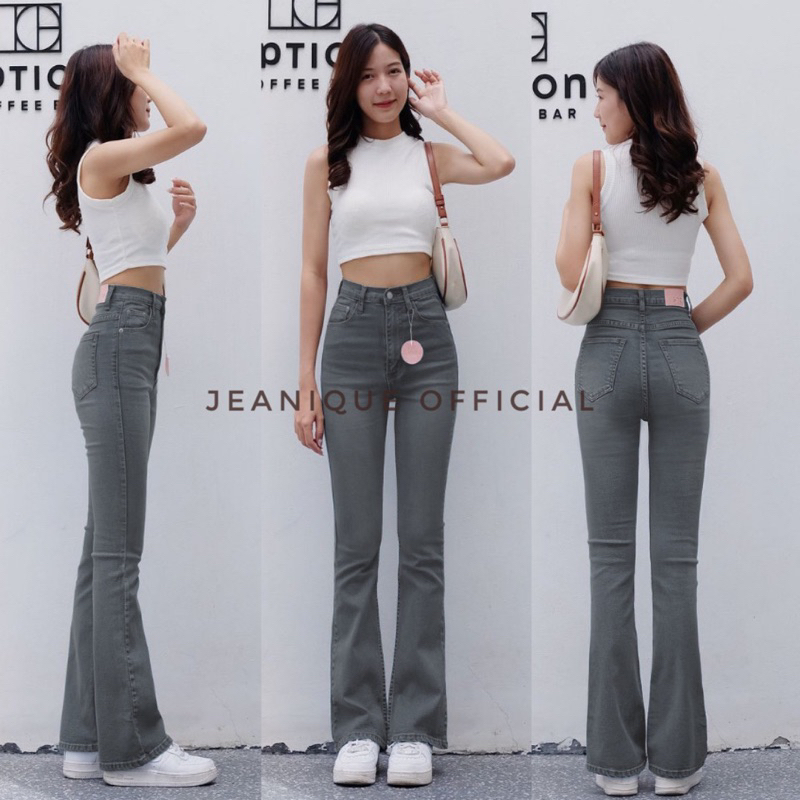 Jual Celana Jeans Wanita Cutbray Highwaist Stretch Melar Korean Style Kekinian || High Waist ...