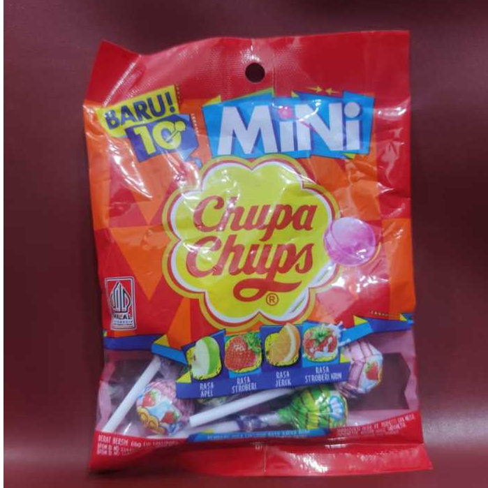 Jual Chupa Chups Mini Isi 10 Pcs 60gr - Permen Lolipop Mini Chupa Chups ...