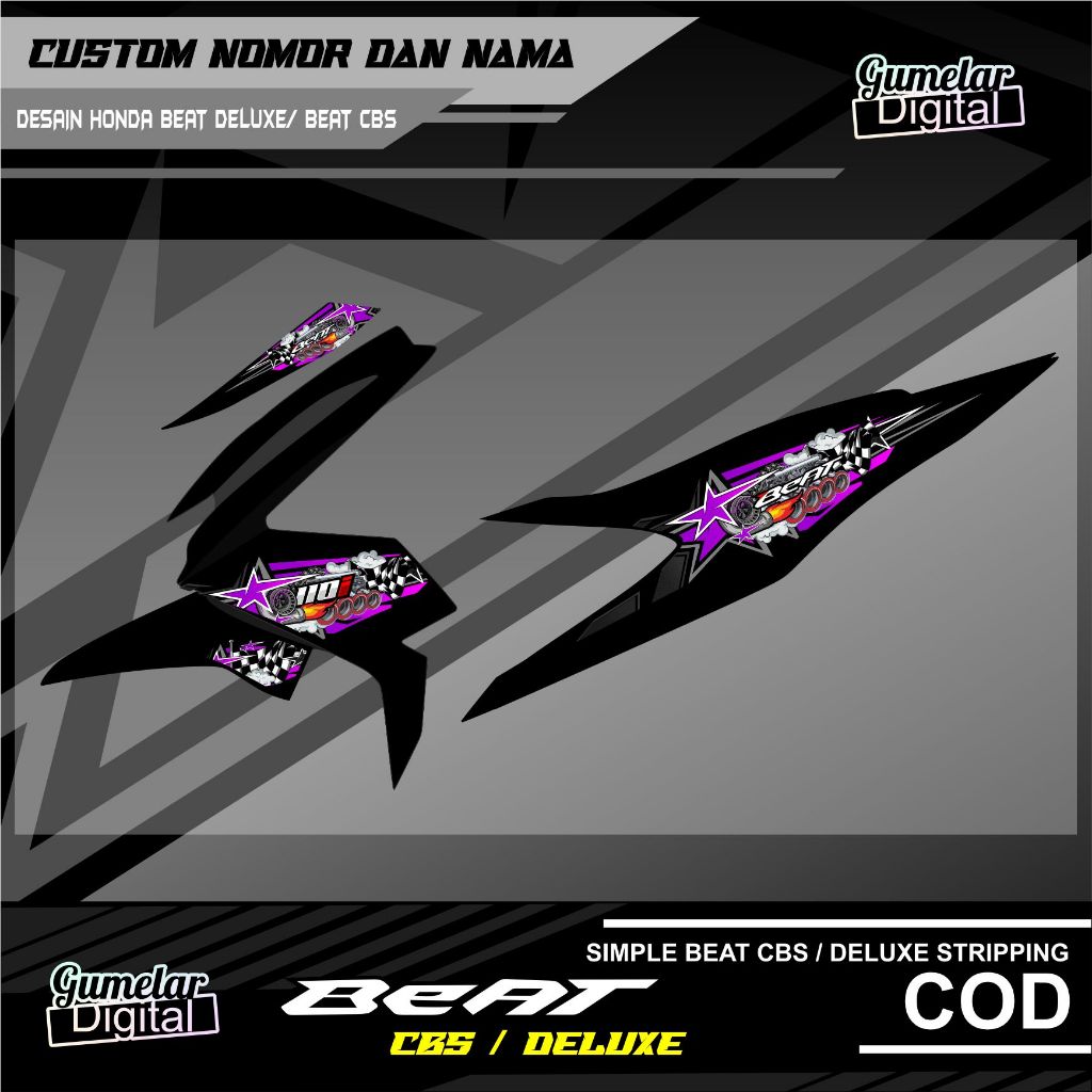 Jual STRIPPING SIMPEL HONDA BEAT DELUXE BEAT STREET TURBO RACING KEONG ...