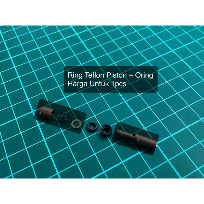 Jual Ring teflon piston original bawaan pompa bonus oring hitam ring ...