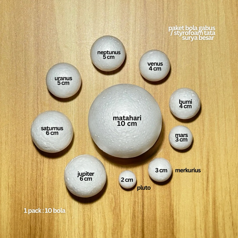 Jual PAKET BOLA GABUS/ STYROFOAM TATA SURYA UKURAN BESAR | Shopee Indonesia