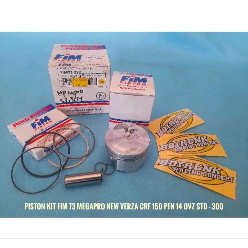 Jual PISTON KIT SEHER SET FIM 73 MEGAPRO NEW VERZA MP MONO OVS STD ...