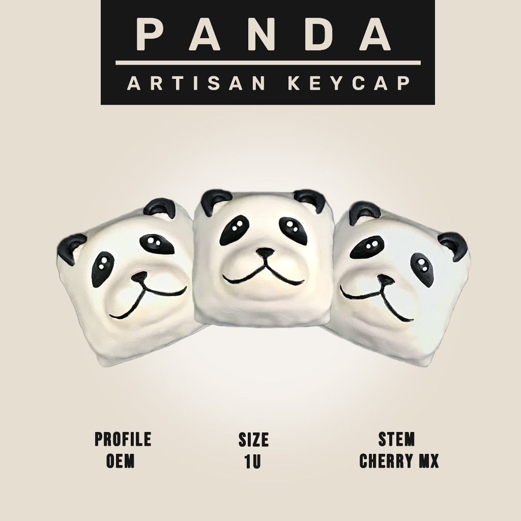 Jual Bear Panda Artisan Keycap For Cherry MX Switch Gateron Outemu ...