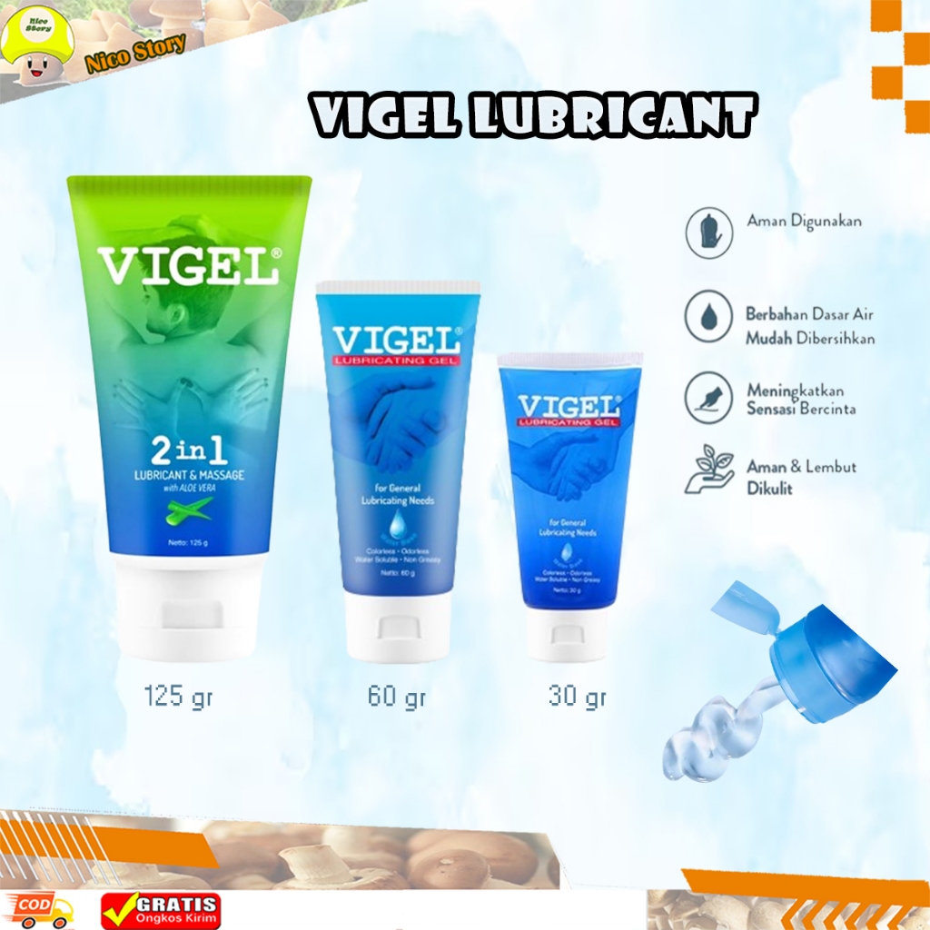 Jual (NCS) Pelumas Vigel Lubricant 30 gr / 60 gram / 125 g 2 in 1 ml ...
