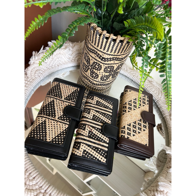Jual Dompet panjang kulit/dompet rotan/indang apang galeri | Shopee ...