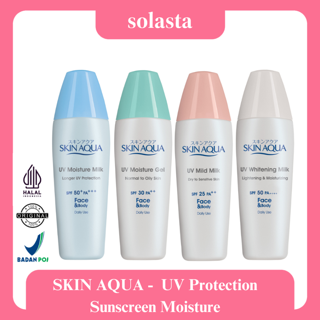 Jual Solasta - SKIN AQUA SUNSCREEN 40GR (MOISTURE MILK | MOISTURE GEL ...