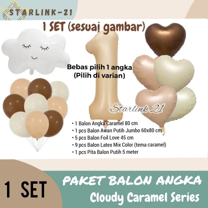Jual SET BALON ANGKA + BALON AWAN | Paket Balon Ultah Anak Cloudy ...