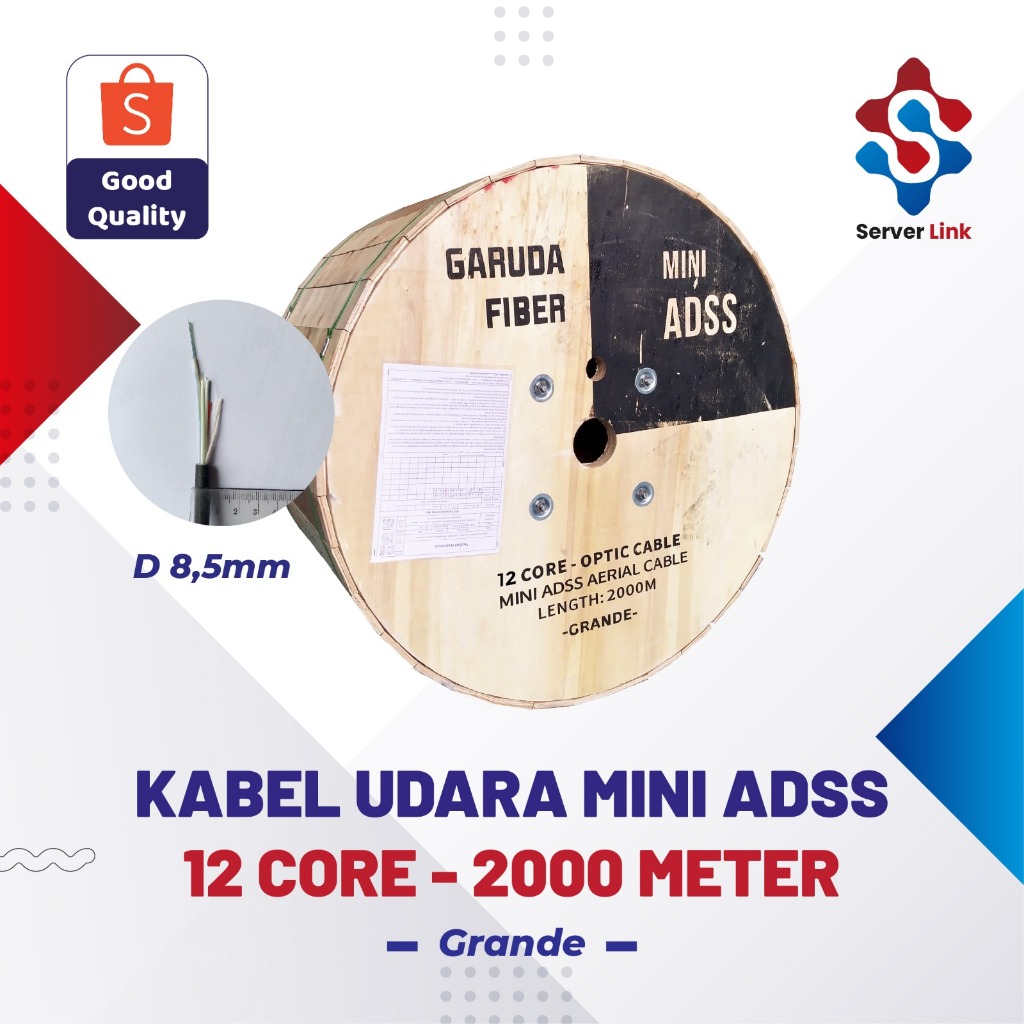 Jual Kabel MINI ADSS Grande Kabel ASO 12 Core 2000 meter garuda Fiber ...