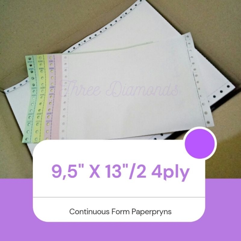Jual (10 lembar 4ply) 9.5 x 13/2 4ply Kertas Faktur Rangkap 4 . Surat ...