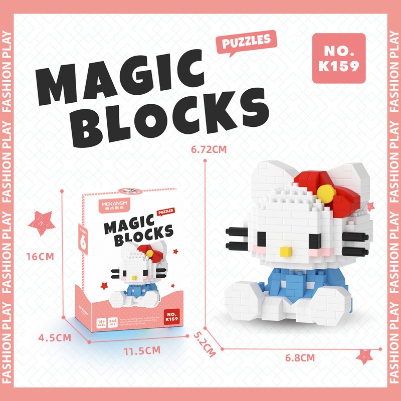 Jual Sanrio Nano Block Mini Block Model Hello Kitty Kuromi Pochacco ...