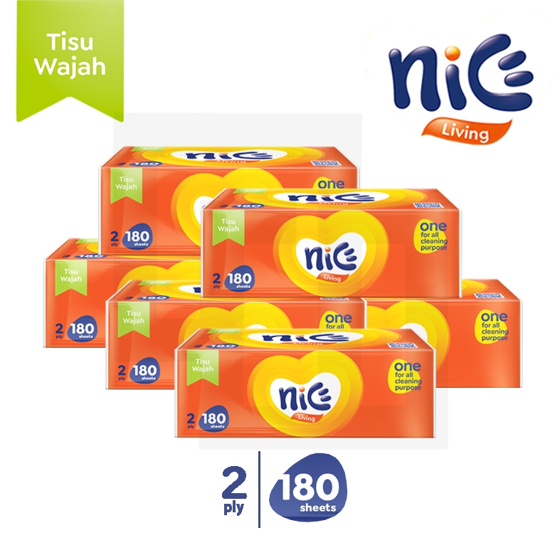Jual Paket Tisu Nice Isi 6 Pack / Tissue Nice 2 ply 180 sheet | Shopee ...