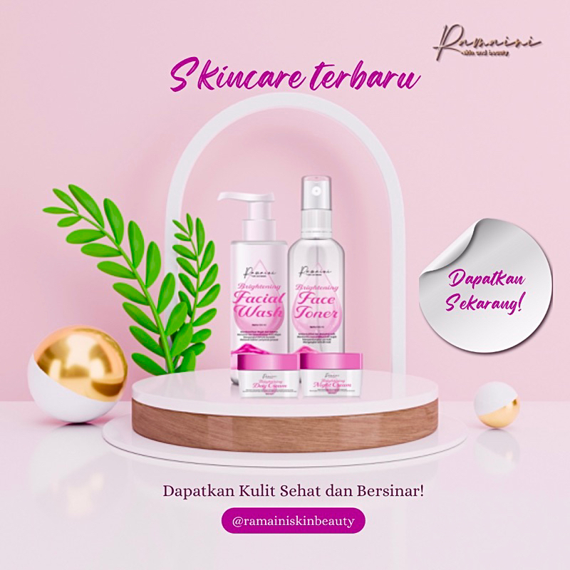 Jual Ramaini Skin & Beauty (1 Paket): Brightening Day Cream, Brightening Night Cream ...