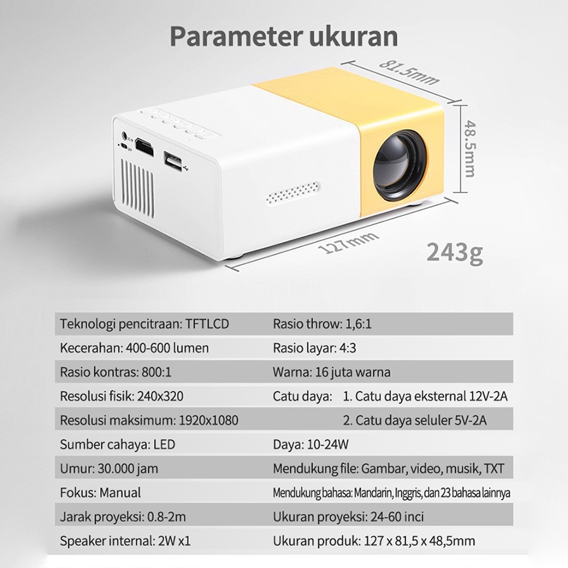 Jual MIIGO Smart Projector Android OS 450ANSI 10000 Lumens 1920x1080P ...