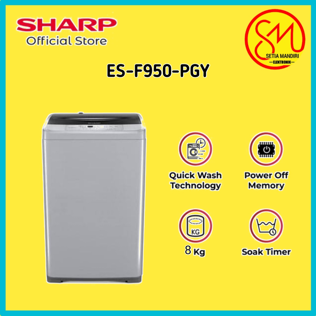 Jual Mesin Cuci SHARP 1 Tabung ESF-950 PGY | Shopee Indonesia