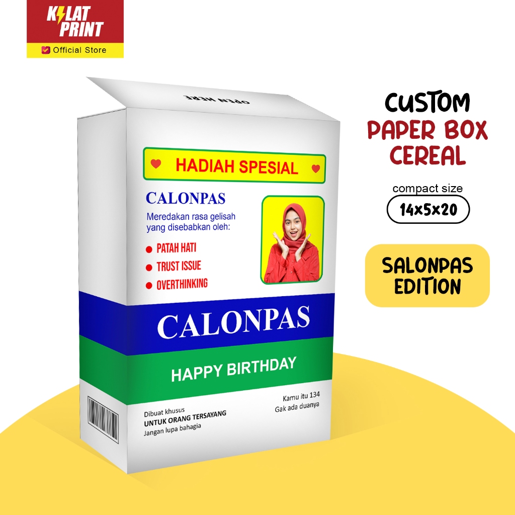 Jual Gift Box Custom Cereal Kado Ala Salonpas | Shopee Indonesia