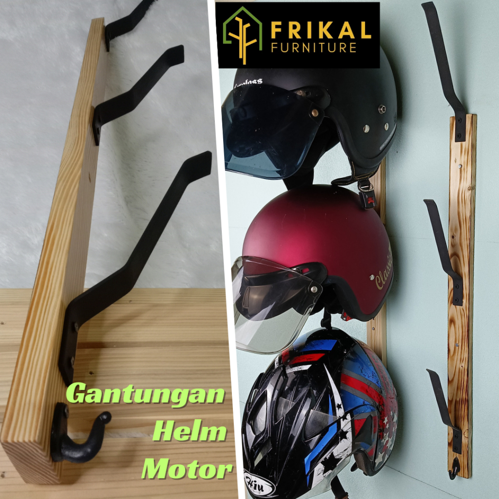 Jual Gantungan Helm Dinding Rak Penyimpanan Helm Tempat Wadah Helm ...